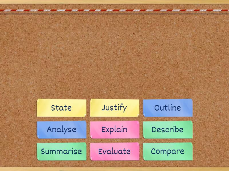 Command Verbs (Level 3) - Find the match