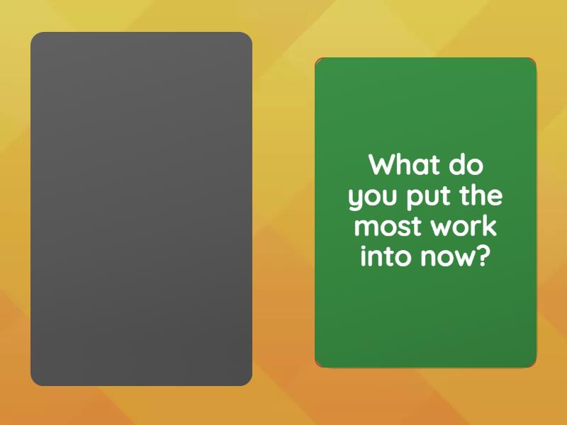 Talent vs. Hard work - Speaking cards