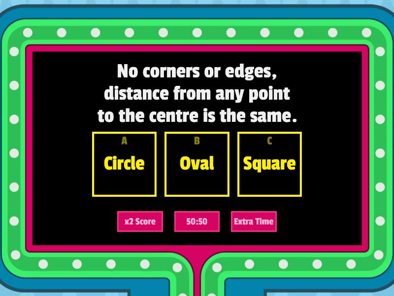 2D shapes - Gameshow quiz