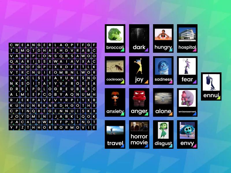 Word search - Inside out 2 - Wordsearch