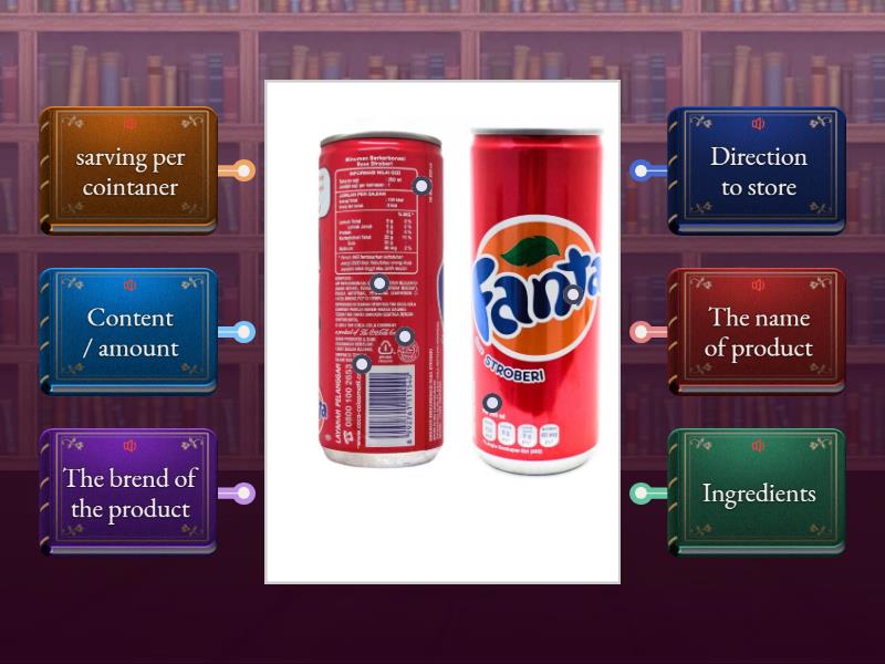 identify fanta drink labels - Diagram berlabel