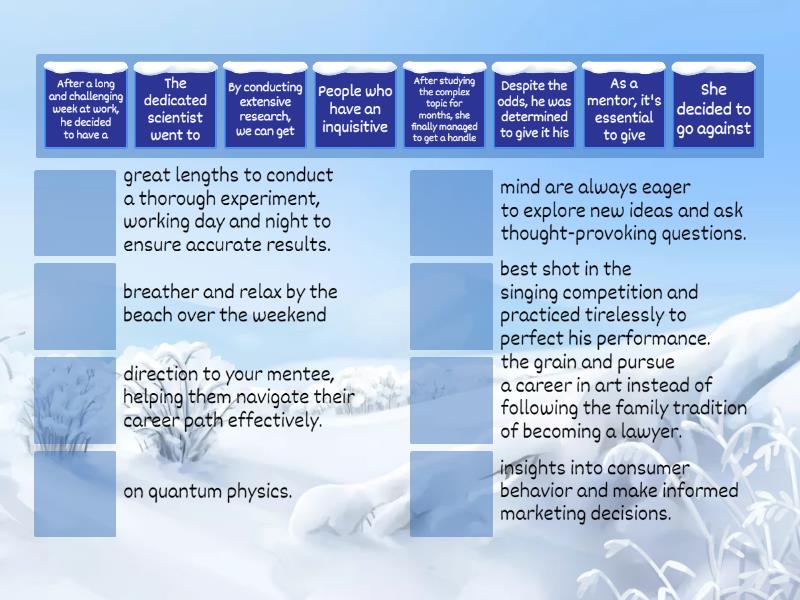 RM C1 1A task 2 - Match up