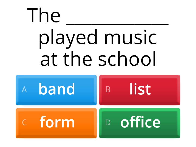 word wall activty - Quiz