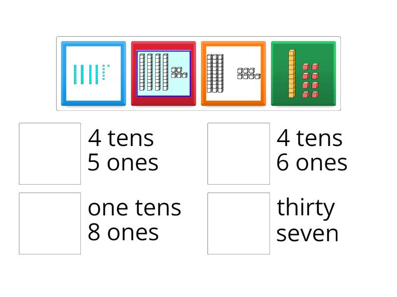 tens and ones - Match up