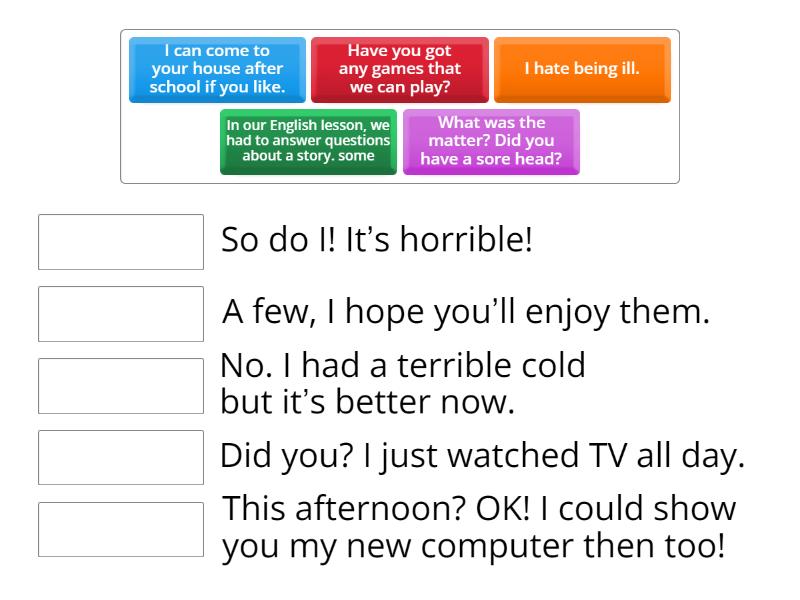 Flyers Preparation Q&A - Match up