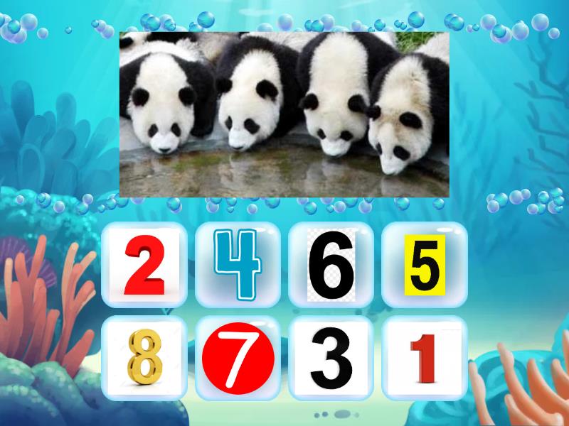 Numbers (1 to 8) - Find the match