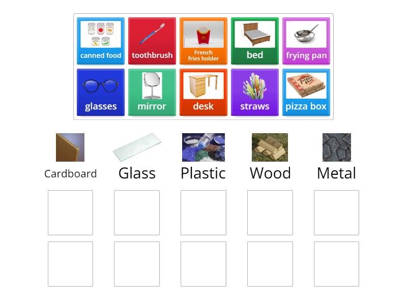 Group the objects into different materials - Group sort