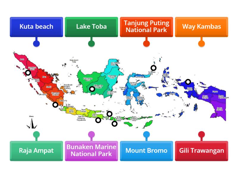 Guess the tourist location - Labelled diagram