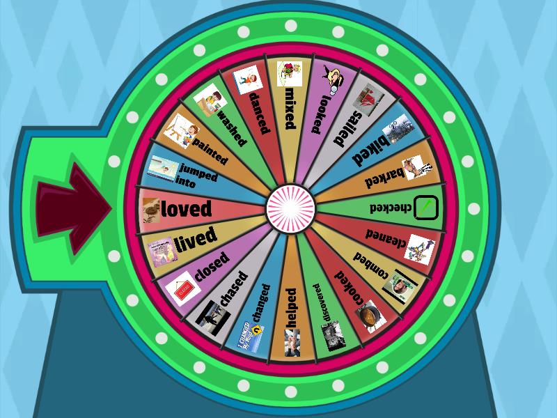 past tense (regular verb) - Spin the wheel