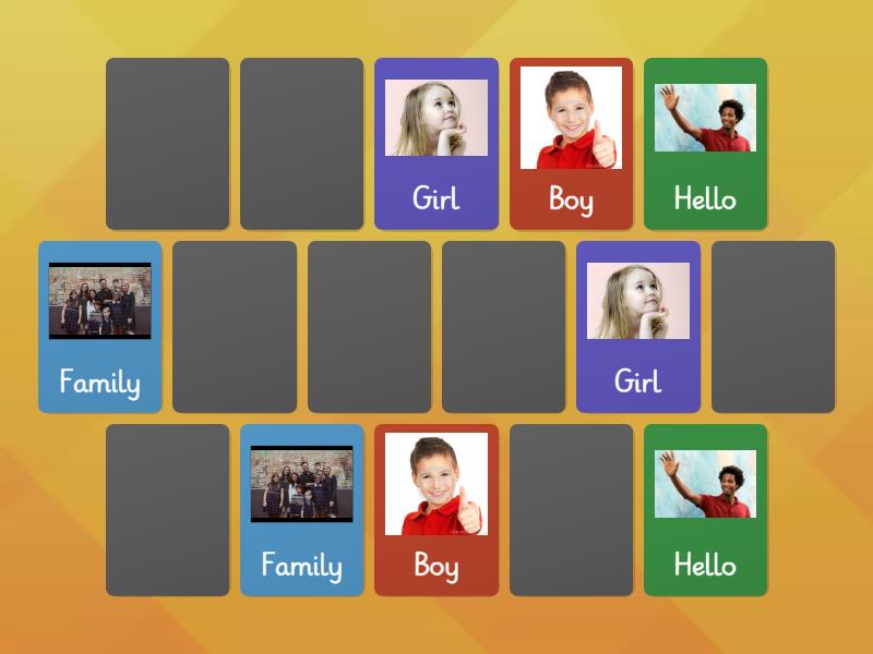 flash cards - Matching pairs