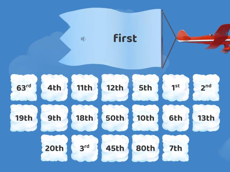 Ordinal Numbers with Audio - Find the match