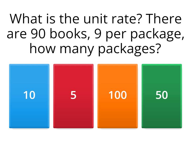 Unit Rates - Quiz