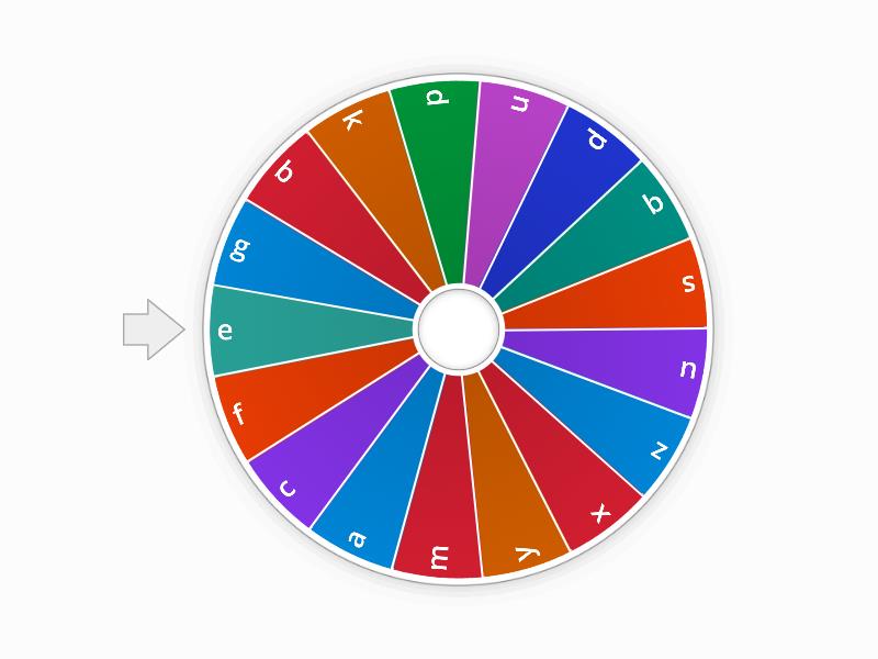 Teka huruf abc - Spin the wheel