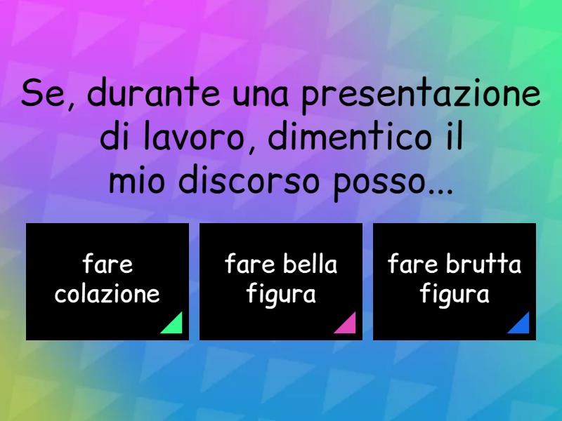 "FARE" EN ITALIANO - Quiz
