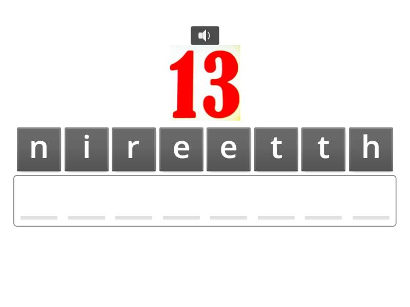 numbers 13~19 - Anagram