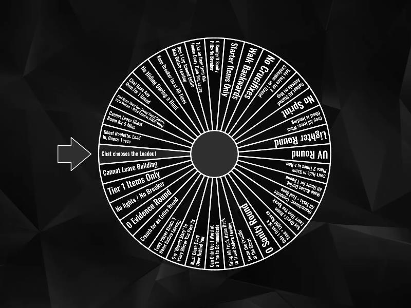 Solo Phasmo Challenges - Spin the wheel