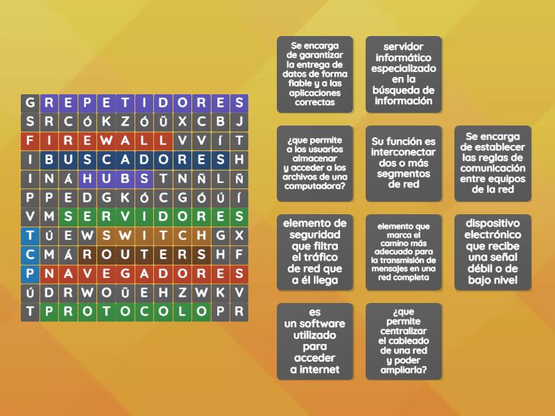 CONCEPTOS BÁSICOS DEL INTERNET - Wordsearch