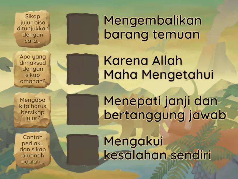 Menjadi Pribadi yang baik melalui sikap Amanah dan Jujur - Match up