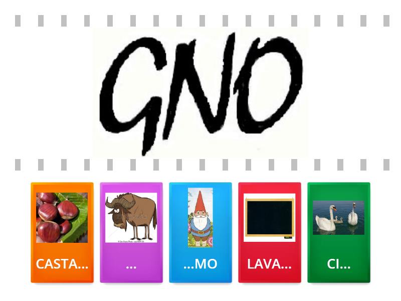 GNA GNE GNI GNO GNU - Trova le corrispondenze