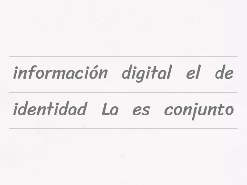 identidad digital - Unjumble