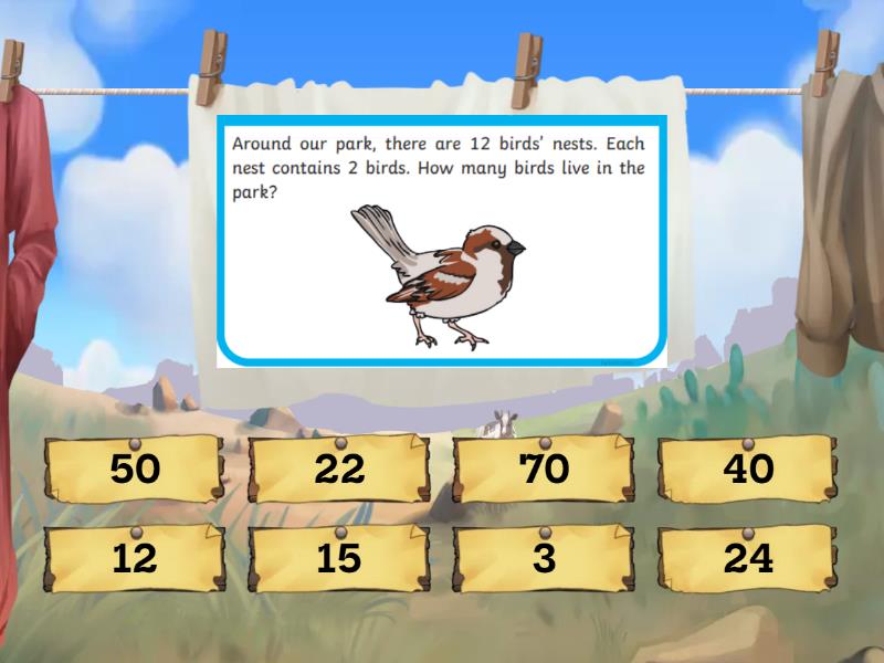 Tables word problems - Find the match