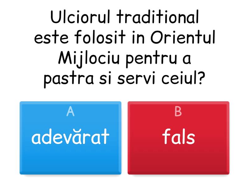 Modelarea ulciorului Tradițional - Quiz