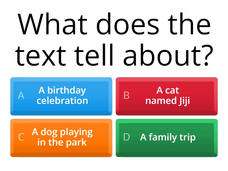 Exercise Descriptive Text (My Cat) - Quiz