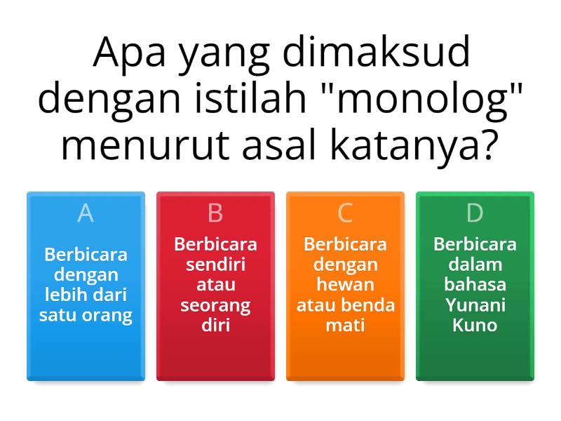 Pre Teks (Teks Monolog) - Quiz