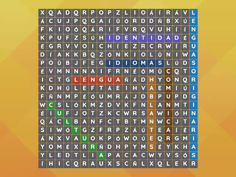 sopa de letras sobre la importancia de lenguas - Wordsearch