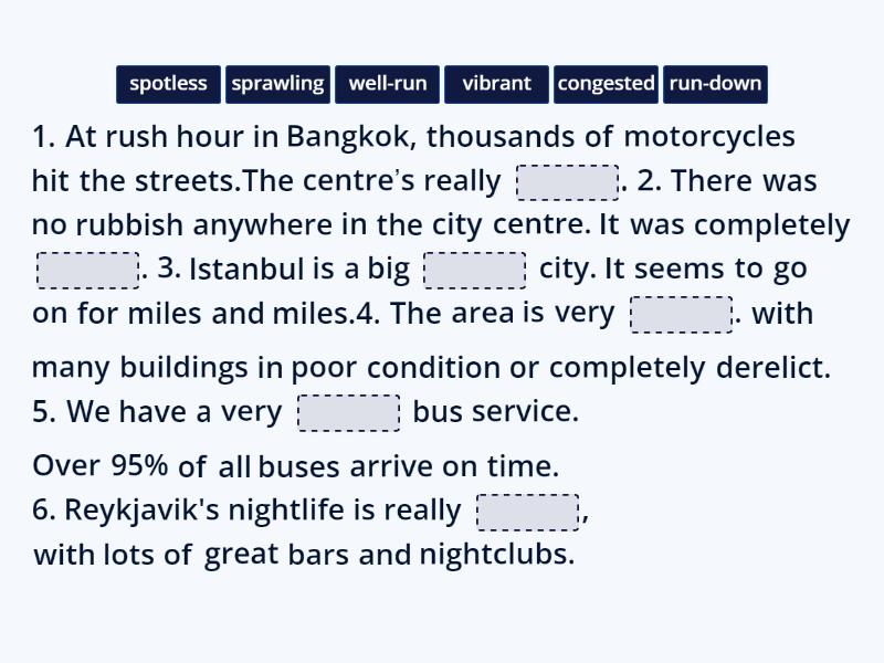 Outcomes C1 unit 1 - Complete the sentence