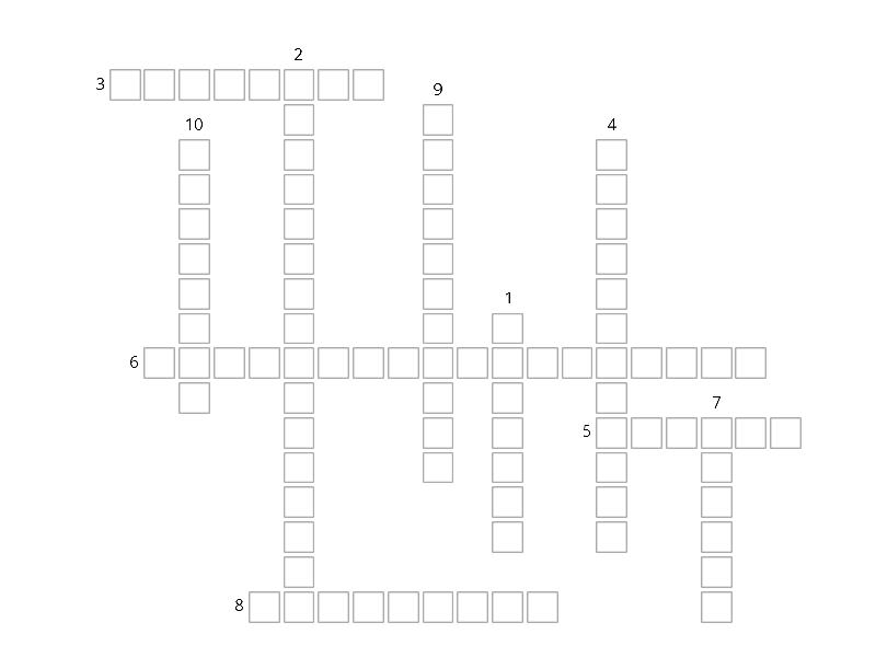 GG3 UNIT 8 - Crossword
