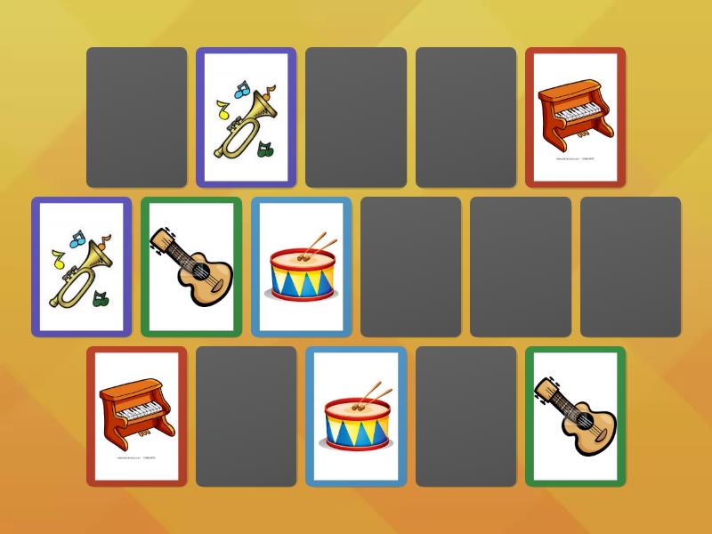 MEMORAMA LOS INSTRUMENTOS MUSICALES - Matching pairs