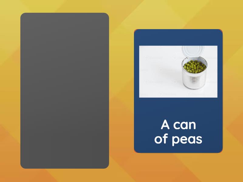 Containers and portions - Speaking cards