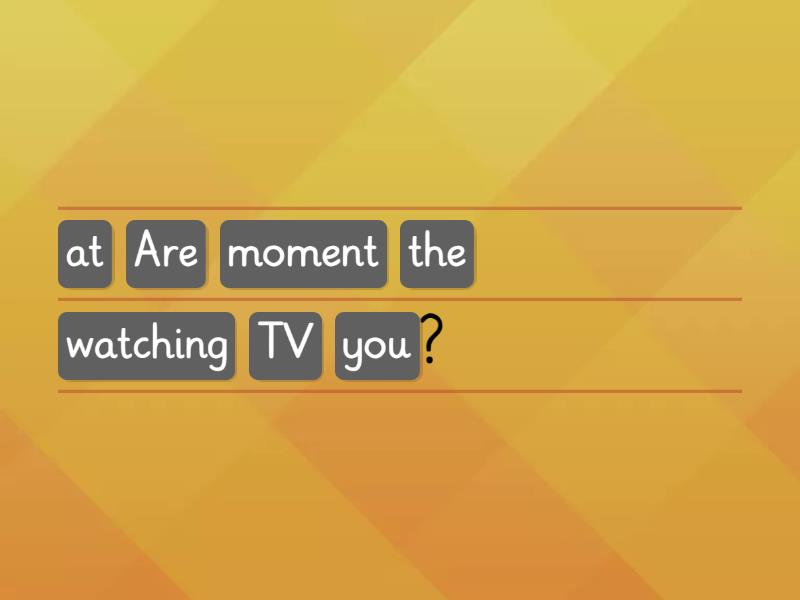 present continuous interrogative NUS - Unjumble