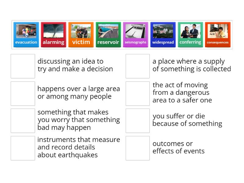 Eruption Vocabulary - Match up