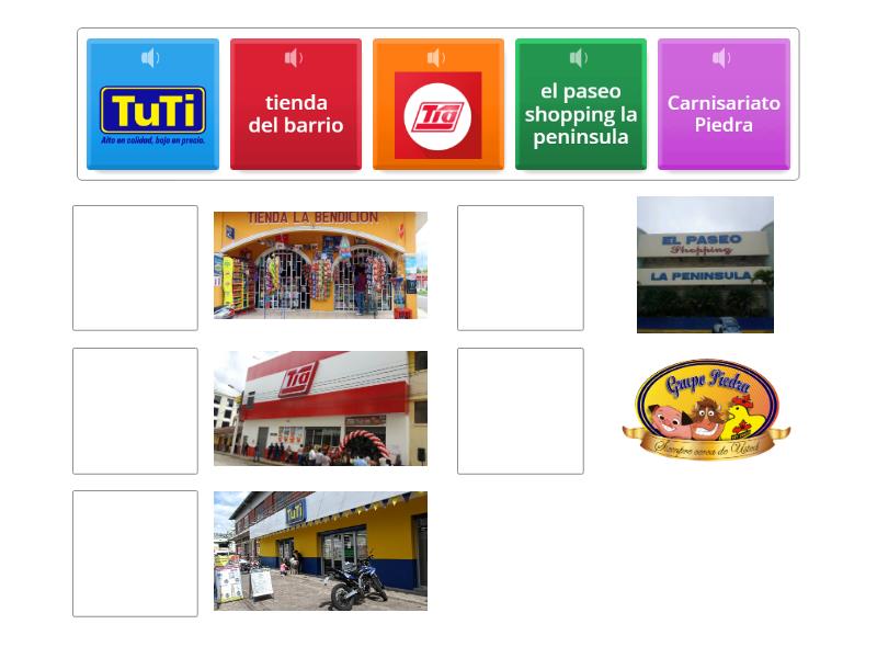 Etiquetas y rotulos de los centros comerciales - Match up