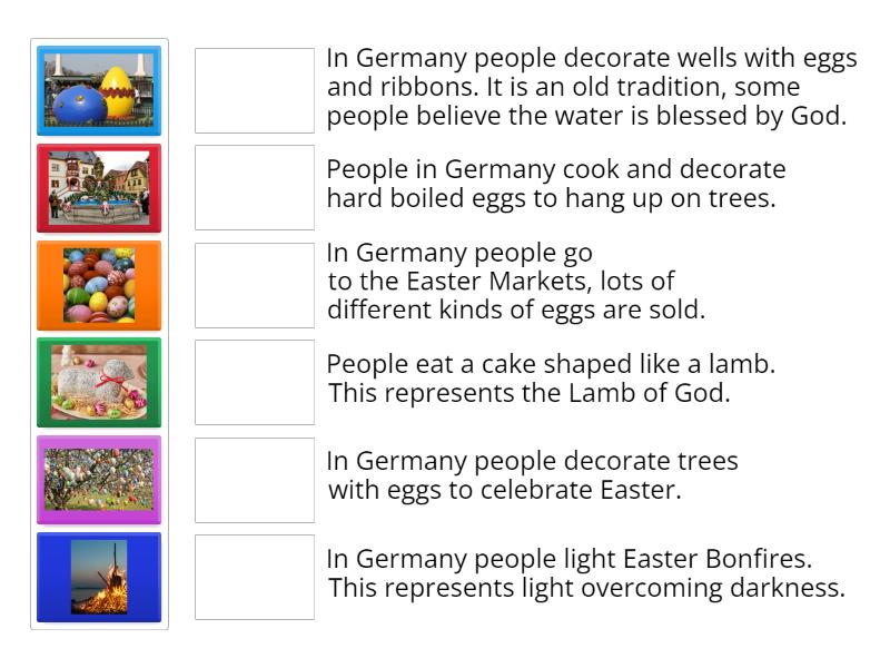 Easter in Germany - Match up