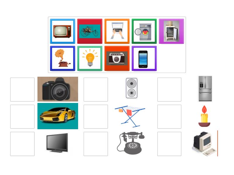 Technology Changes over time - match the new to old - Match up