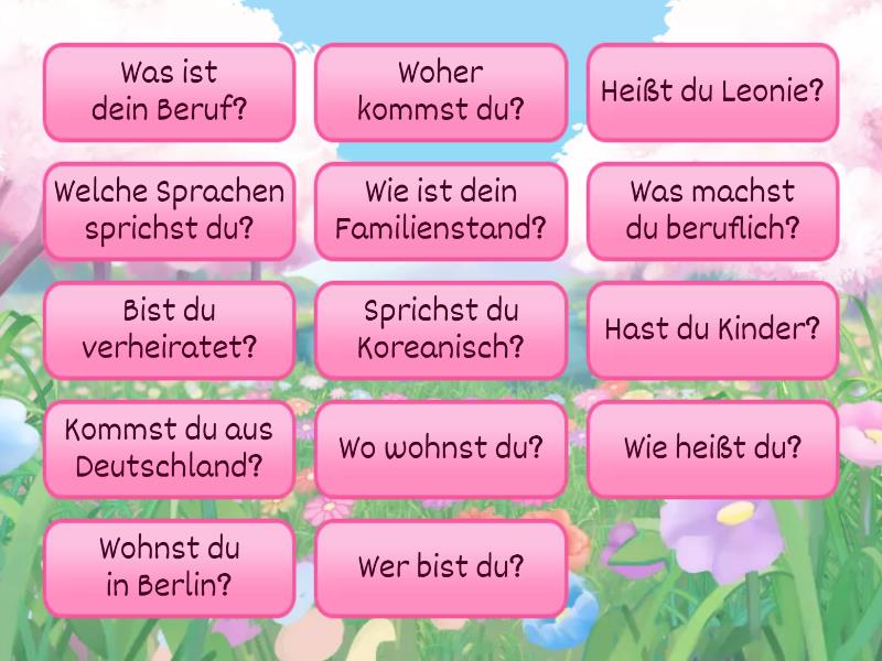 Fragen A1.1 (Beginner) - Fichas giratorias