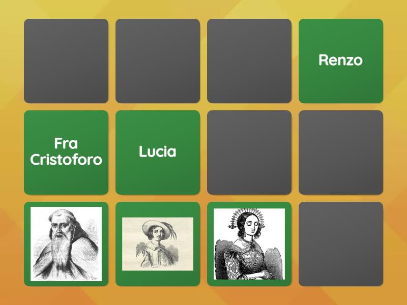 Memory dei Promessi Sposi - Matching pairs