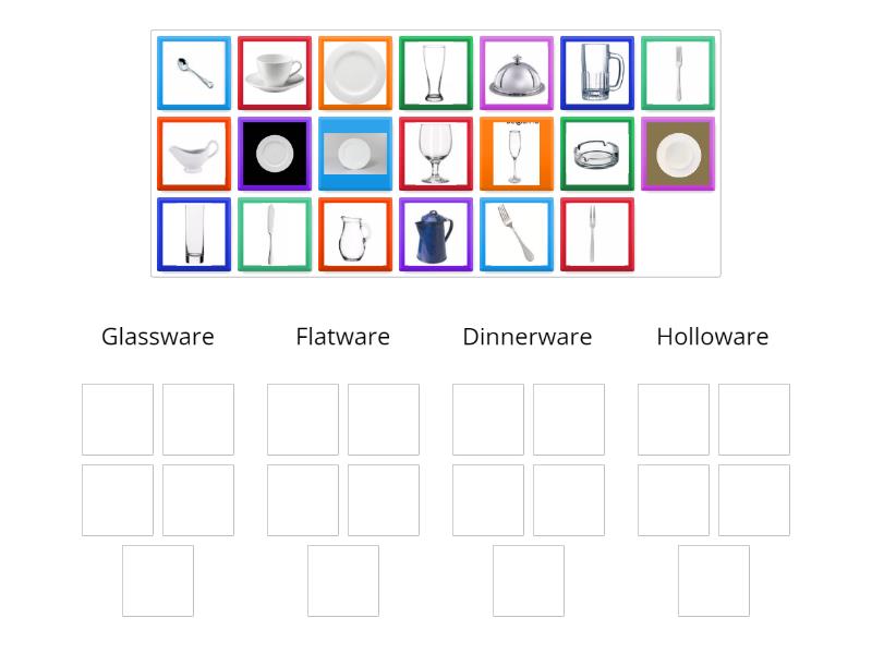 Tableware - Group sort