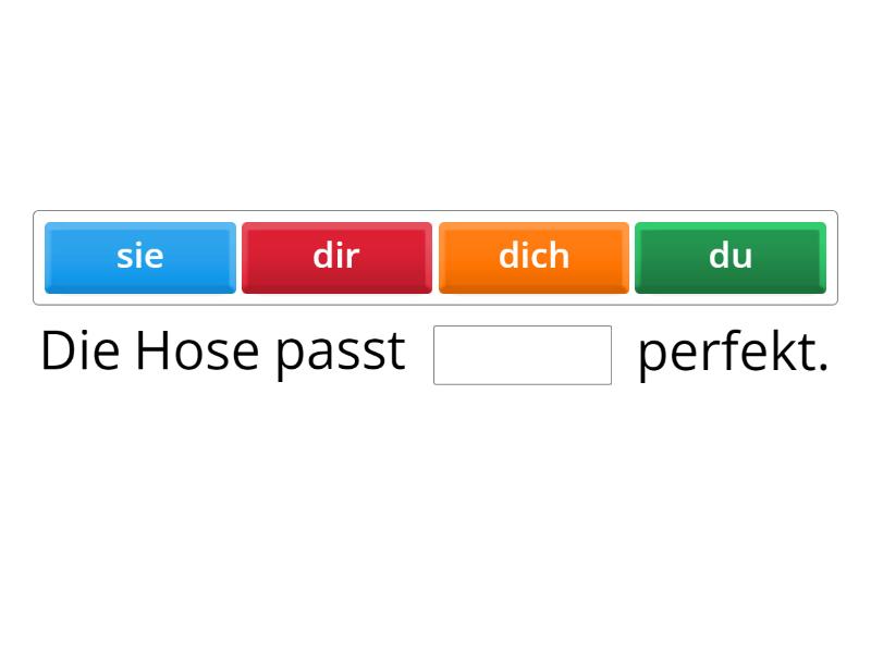 A1 Personalpronomen in Dativ - Complete the sentence