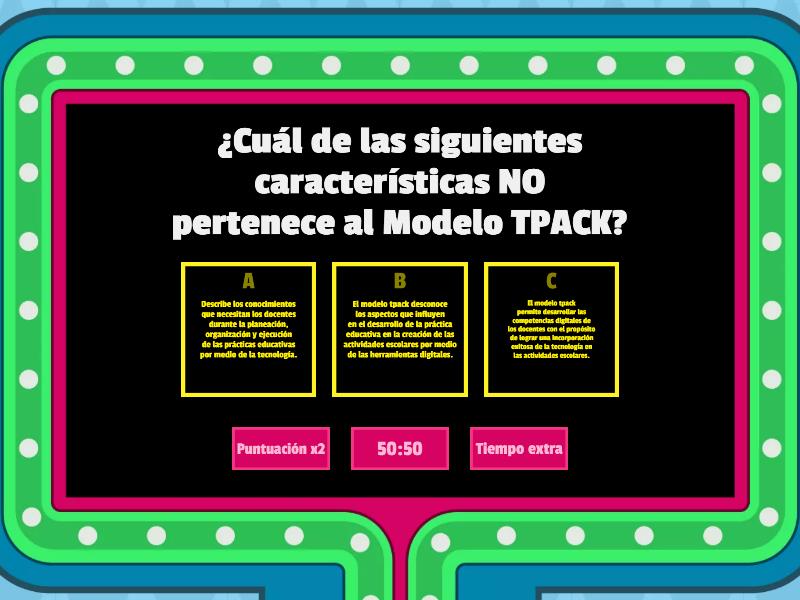 Modelo TPACK. - Gameshow quiz