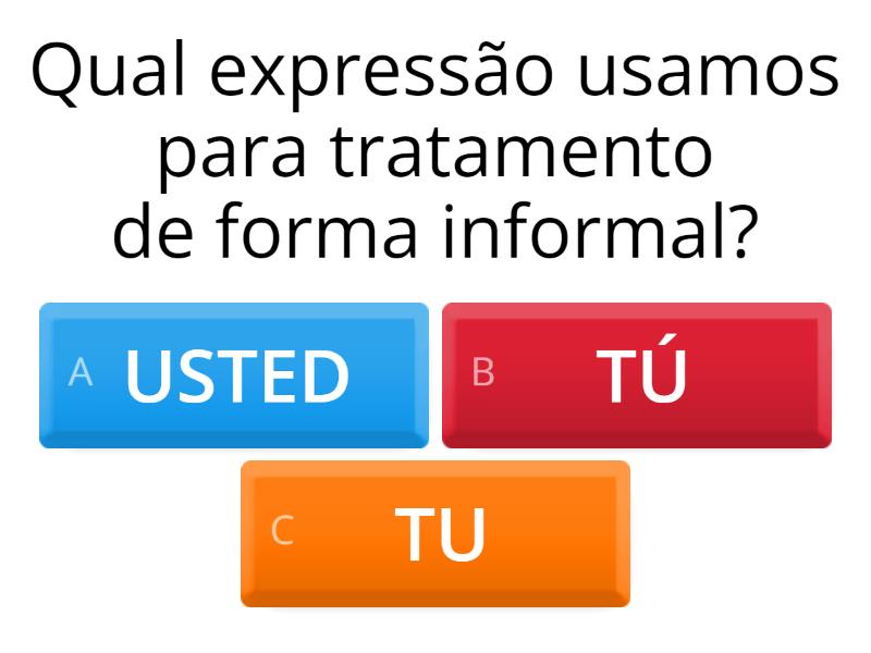 Formas De Tratamento Quiz 9146