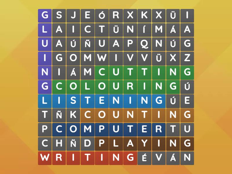 CROSSWORD - UNIT 1 - BE2 - Wordsearch