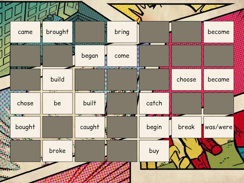 common irregular verbs part one - Parejas