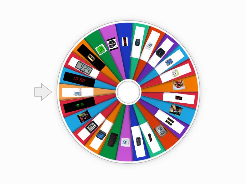 Die digitale Uhrzeit - Random wheel