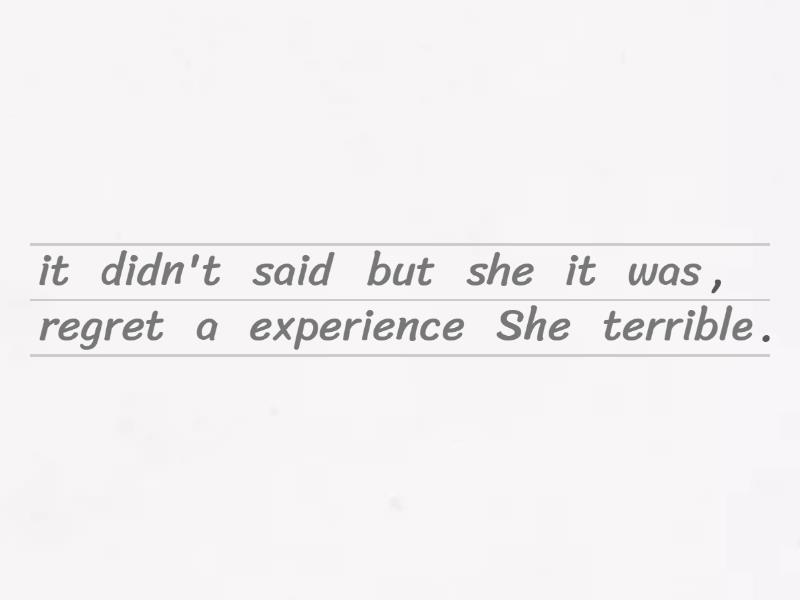 Reported Speech Reordenar