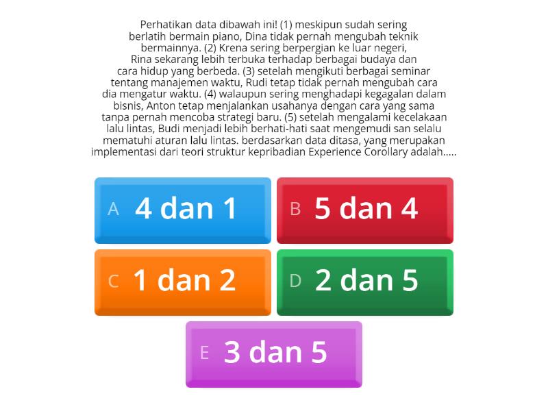 PGK-BAB 2 Kognitif Sosial Dan Teori Konstrak Personal - Quiz