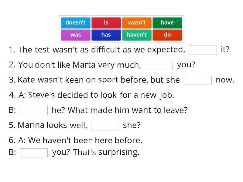 up1.tag questions+'surprise' questions - Missing word